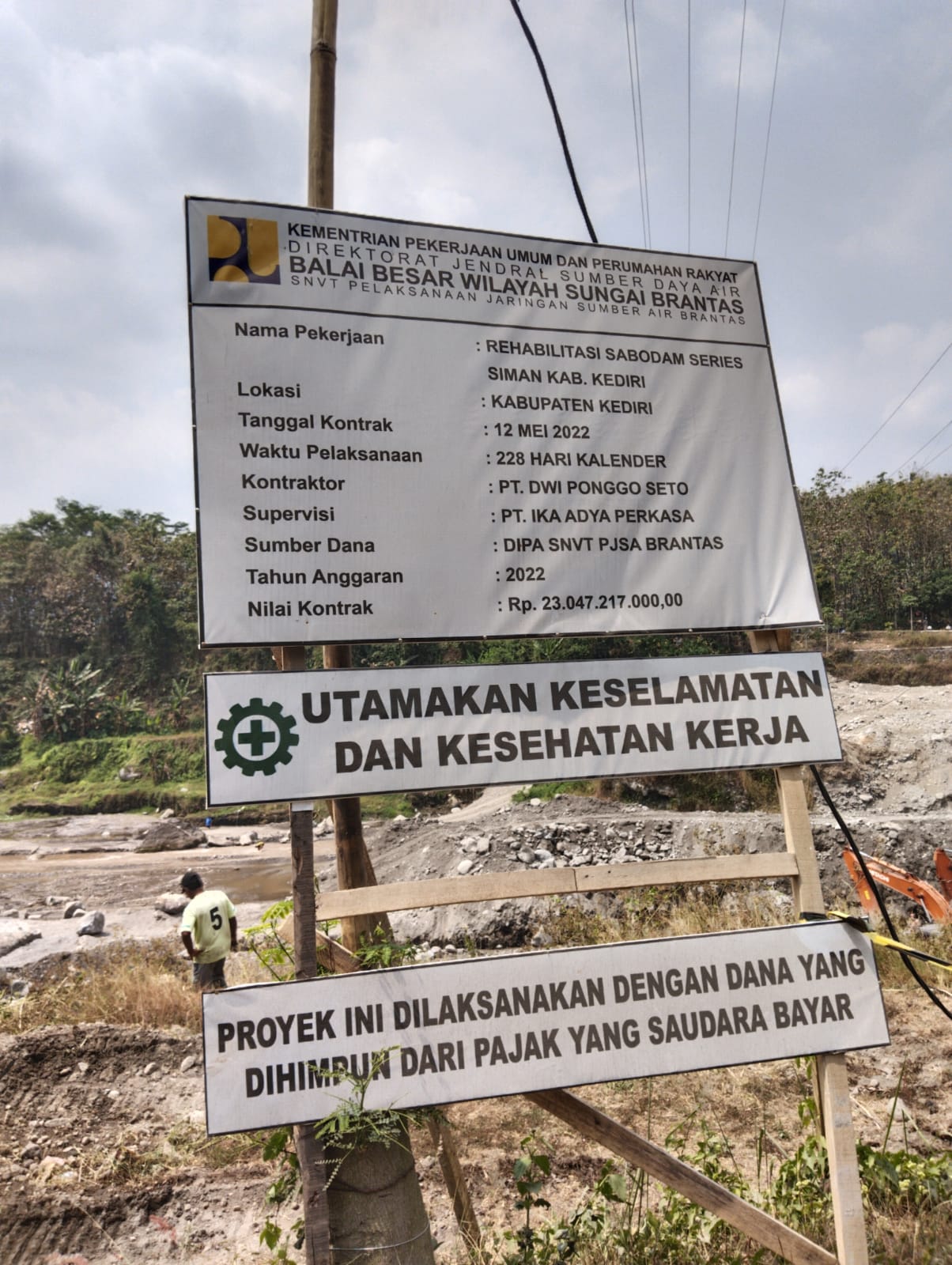 Rekonstruksi Sabodam Siman, memproteksi Syphon dan Jembatan Penghubung ...